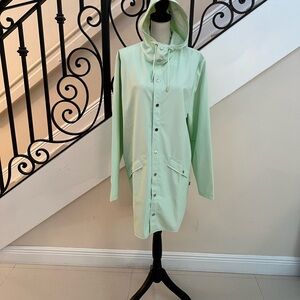 Rains | Jackets & Coats | Rains Long Jacket Rain Coat In Mineral | Poshmark